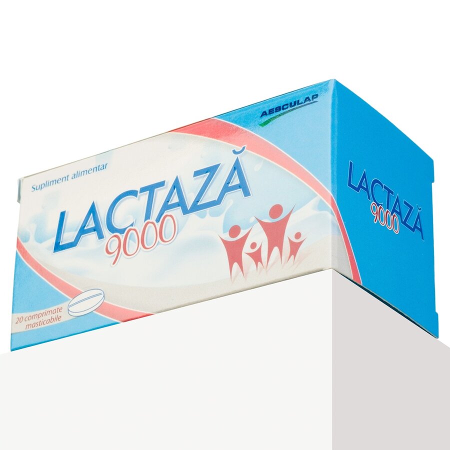 Lactaza 9000, 20 comprimate masticabile, Aesculap : Farmacia Tei online