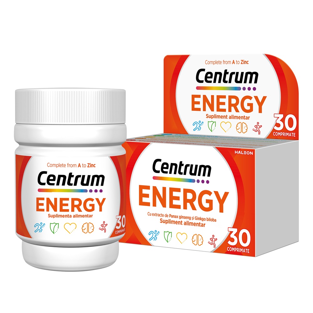 Centrum Energy, 30 comprimate filmate, Haleon : Farmacia Tei online