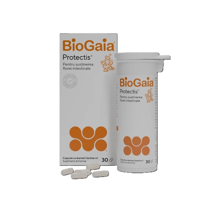 Prebiotice Protectis, 30 capsule, BioGaia : Farmacia Tei online
