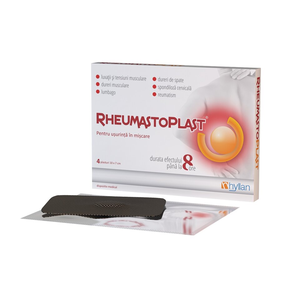 Plasturi RheumastoPlast, 10 x 7 cm, 4 bucati, Hyllan : Farmacia Tei online