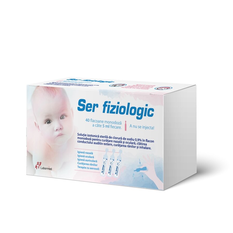 Ser fiziologic, 40 monodoze x 5 ml, Labormed : Farmacia Tei online