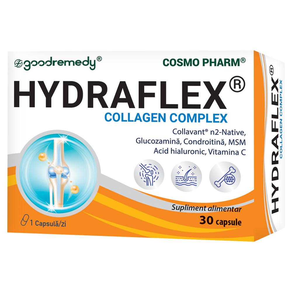 Hydraflex Colagen Complex, 30 capsule, Cosmo Pharm : Farmacia Tei online