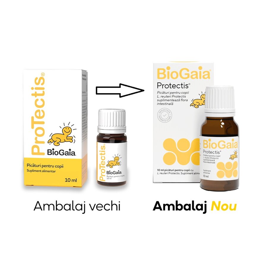 Picaturi probiotice pentru copii Protectis, 10 ml, BioGaia : Farmacia ...