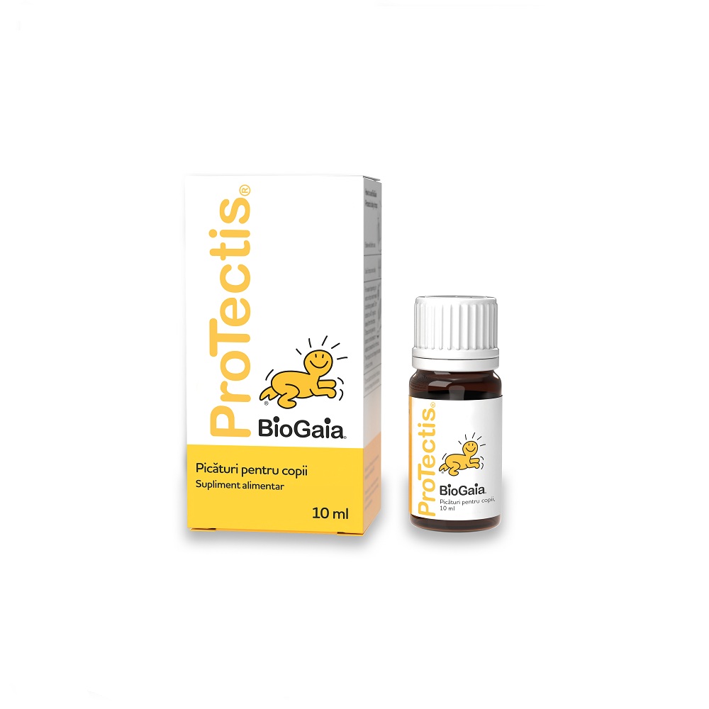 Picaturi probiotice pentru copii Protectis, 10 ml, BioGaia : Farmacia ...