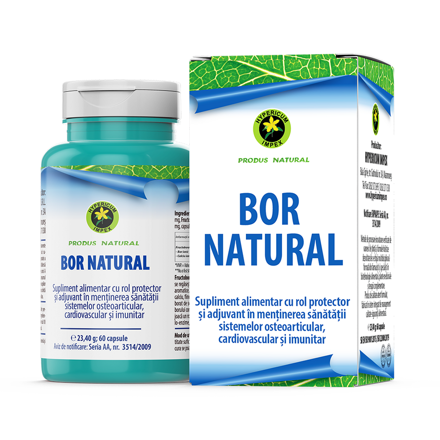 Bor Natural, 60 capsule, Hypericum : Farmacia Tei online