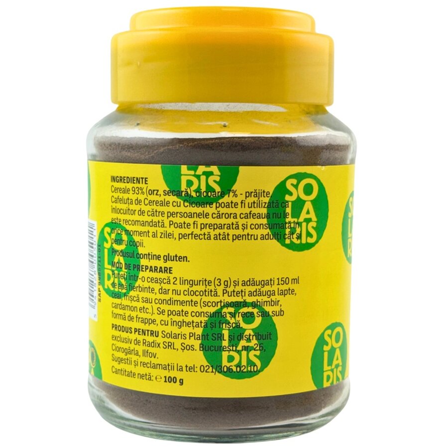 Inlocuitor de cafea din cicoare instant, 100 g, Solaris : Farmacia Tei ...
