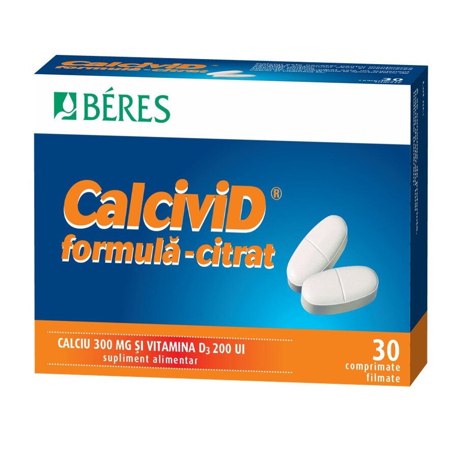 Calcivid Formula citrat, 30 comprimate, Beres Pharmaceutica : Farmacia ...