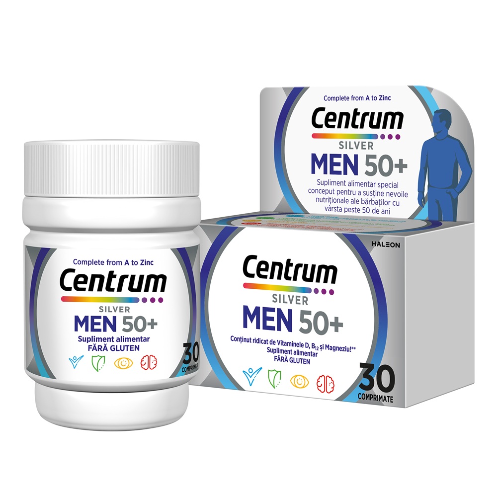 Centrum Silver 50+ pentru barbati, 30 comprimate, Haleon : Farmacia Tei ...