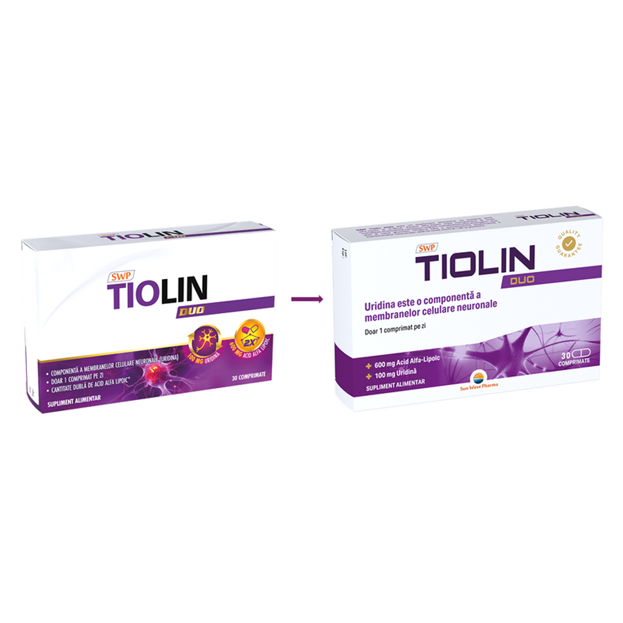 Tiolin DUO, 30 comprimate, Sun Wave Pharma : Farmacia Tei online