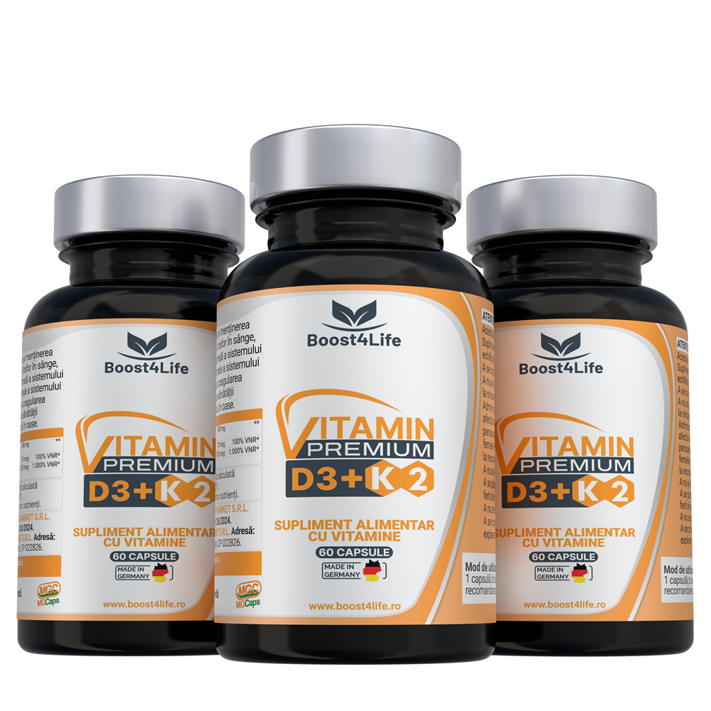 Vitamina D3 + K2 Premium MGCaps®, 60 capsule, Boost4Life : Farmacia Tei ...
