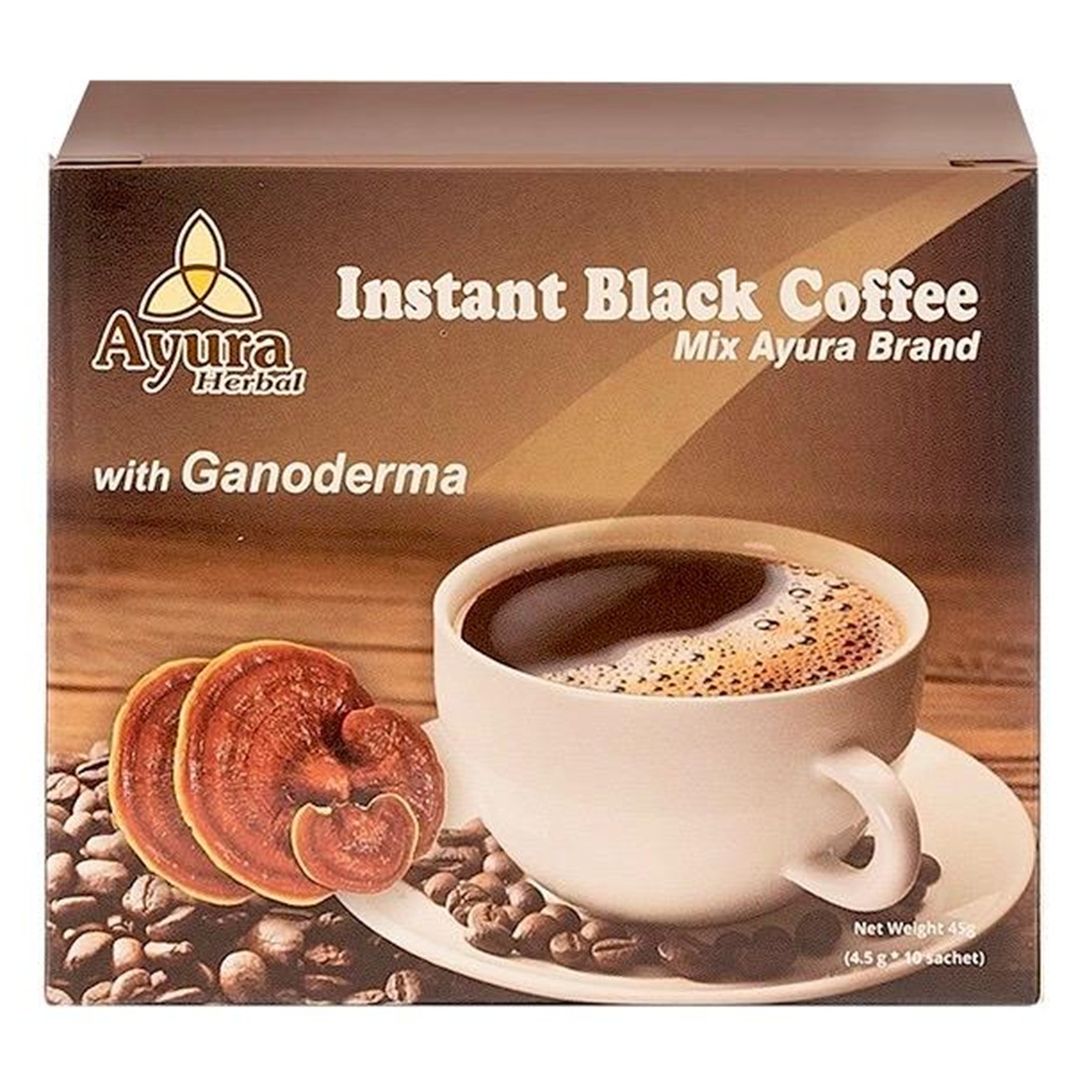 Cafea neagra cu ganoderma Instant Coffee Mix, 10 plicuri, A : Farmacia ...