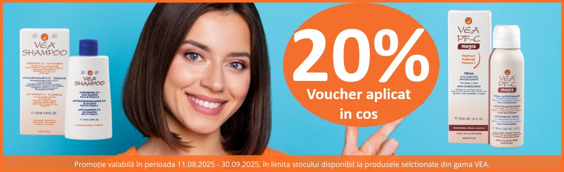 Vea 20% Voucher aplicat in cos August-Septembrie : Farmacia Tei online